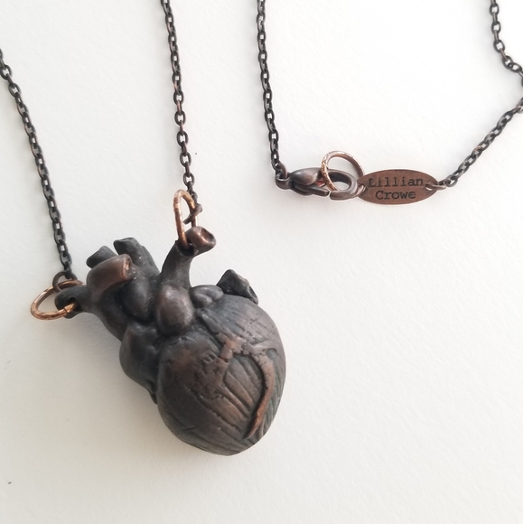 Lillian Crowe | Jewelry | Bronze Heart Necklace By Lillian Crowe | Poshmark